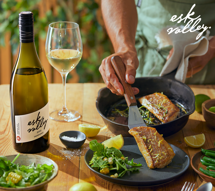 Pan Seared Fish with Seasonal Vegetables Recipe – eskvalleywines